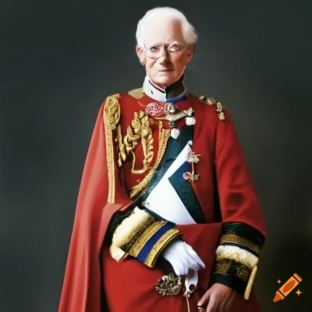 Modern photograph of european royal in formal attire on Craiyon