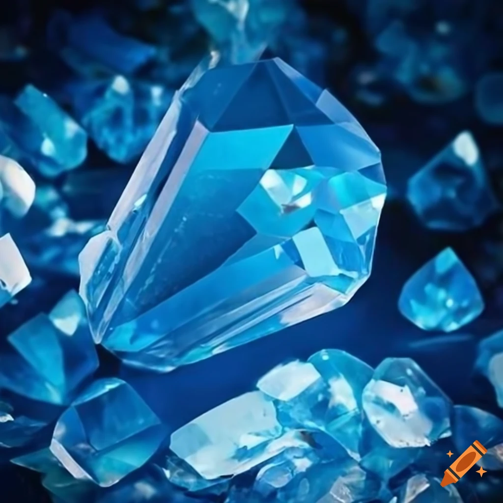 Blue crystal on Craiyon