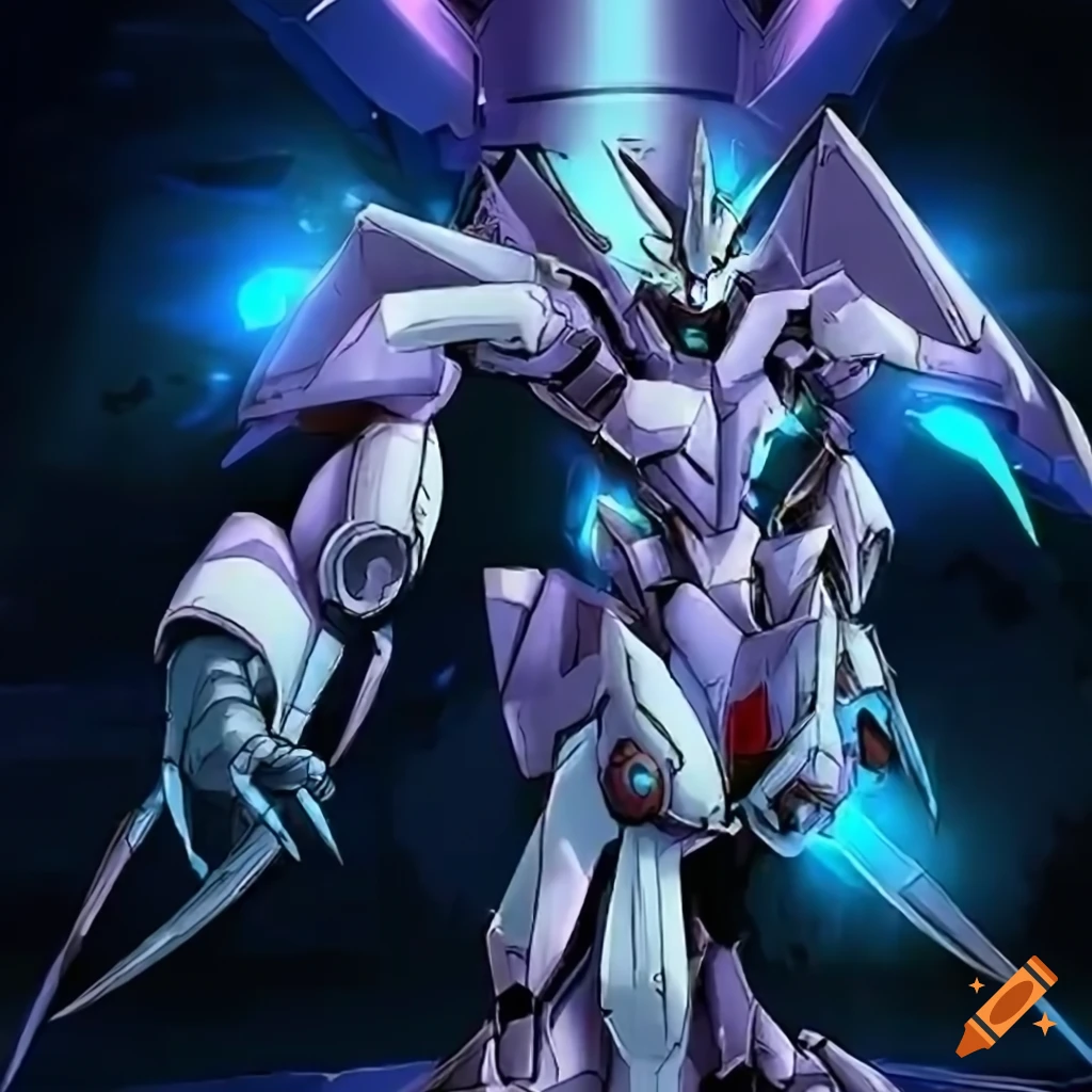 Anime mecha in the style of digimon on Craiyon