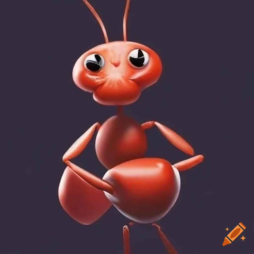 Ant punching a boxing bag on Craiyon