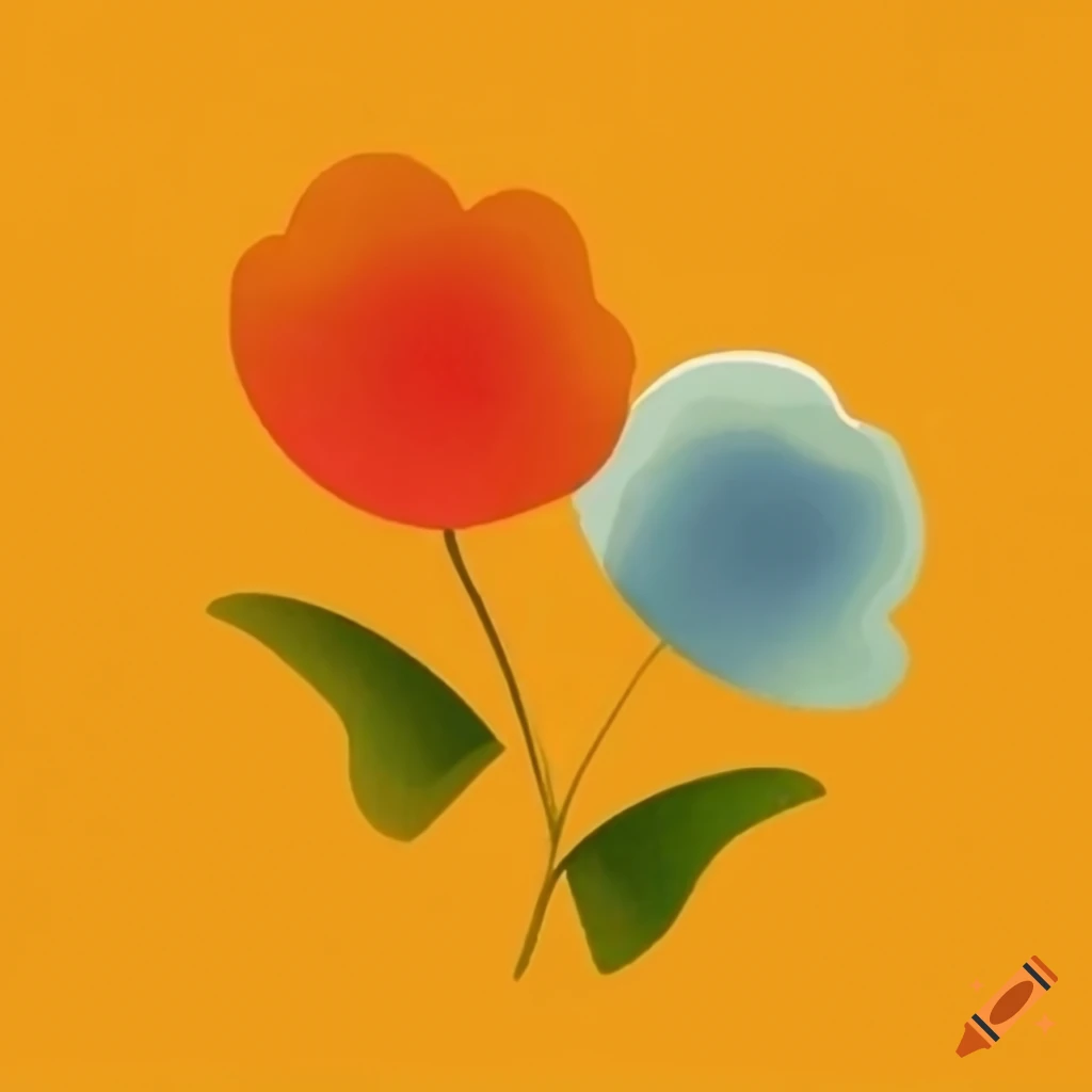 Two simple flowers on Craiyon