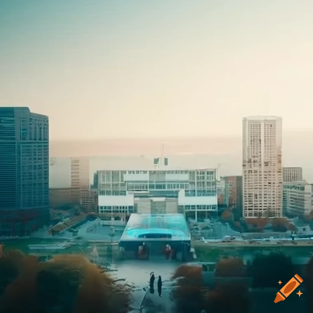 City hospital outdoor view on Craiyon