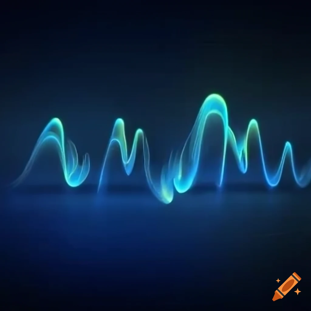 Visualization of heartbeat sounds in electrical wave forms on Craiyon