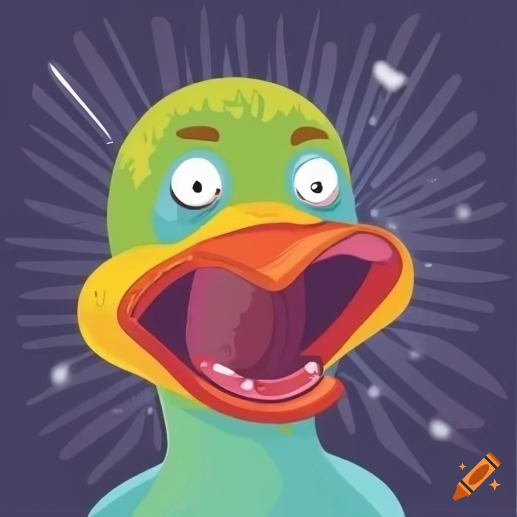 Ducks at a rock'n'roll party in a vector style on Craiyon