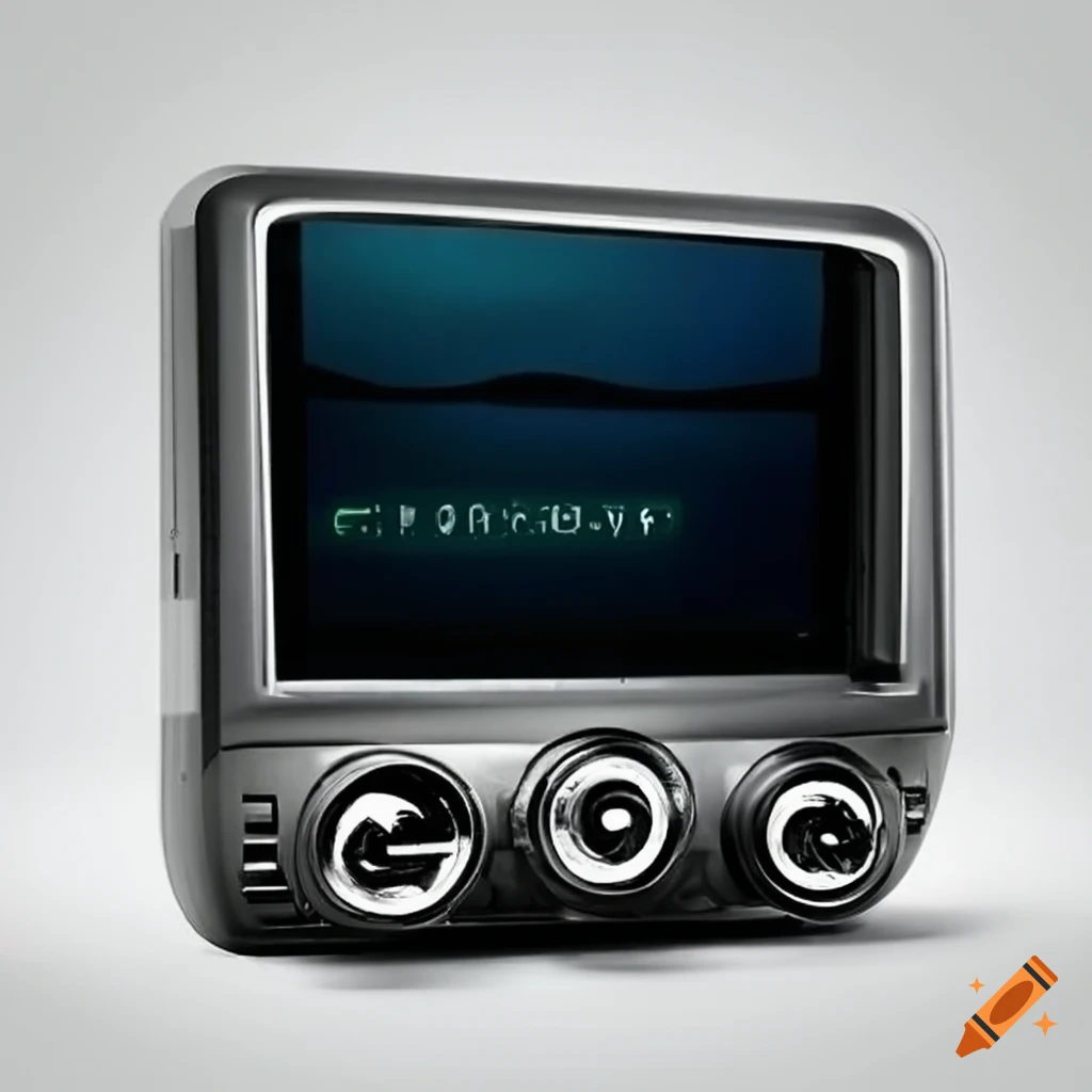 Fictitious modern car radio display on Craiyon