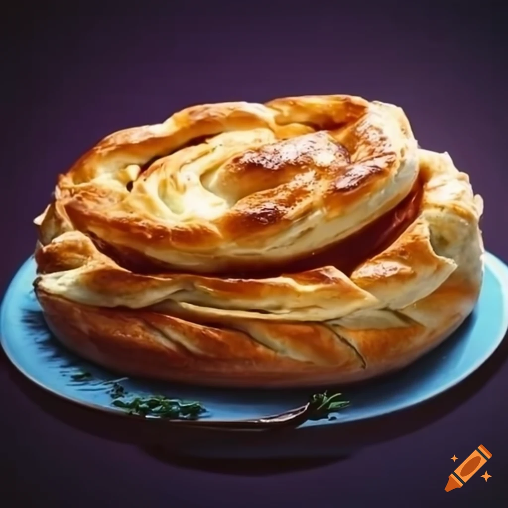 Bosnian pie burek on Craiyon
