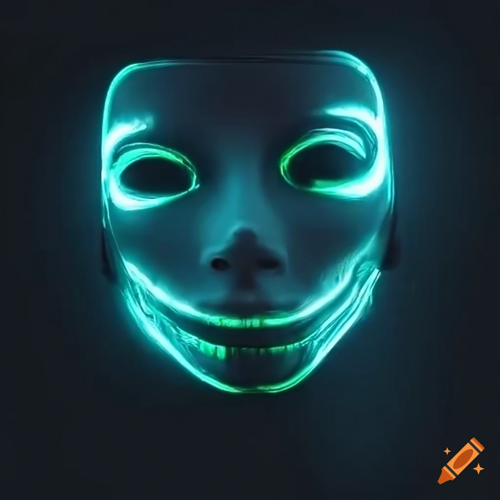 Luminous mask on Craiyon