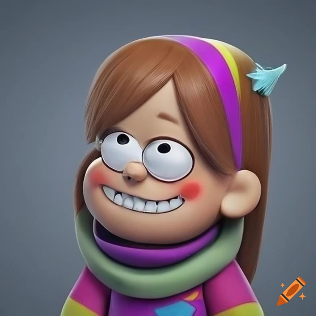 Portrait of mabel pines with high-resolution details on Craiyon