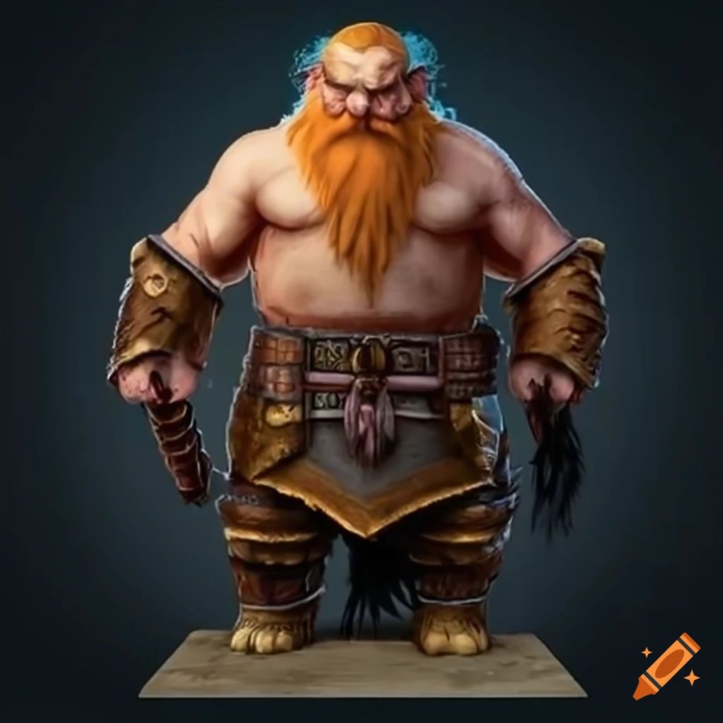 Fantasy character Ivor the Dwarf with sturdy physique from the ...