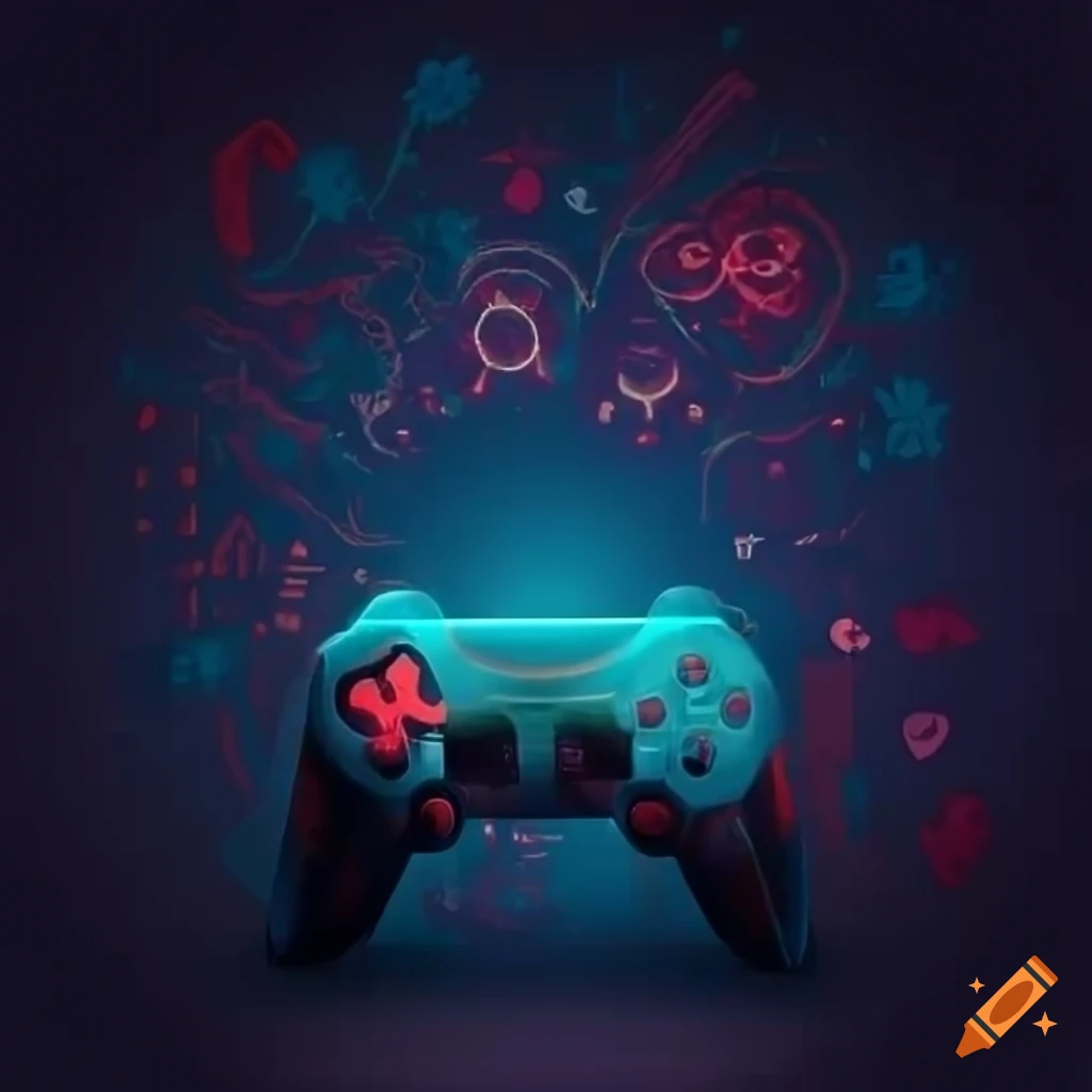 Gaming background on Craiyon