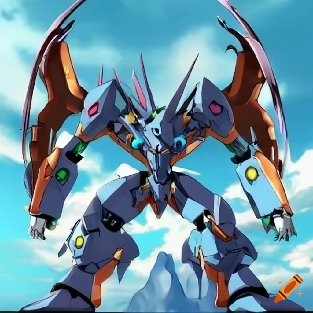 Anime mecha in digimon style on Craiyon