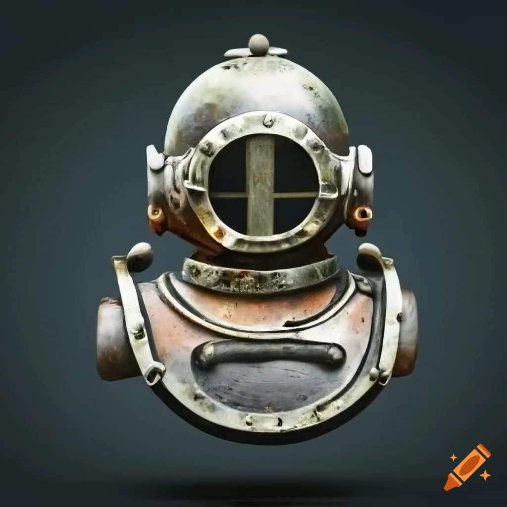 Antique diving helmet on Craiyon
