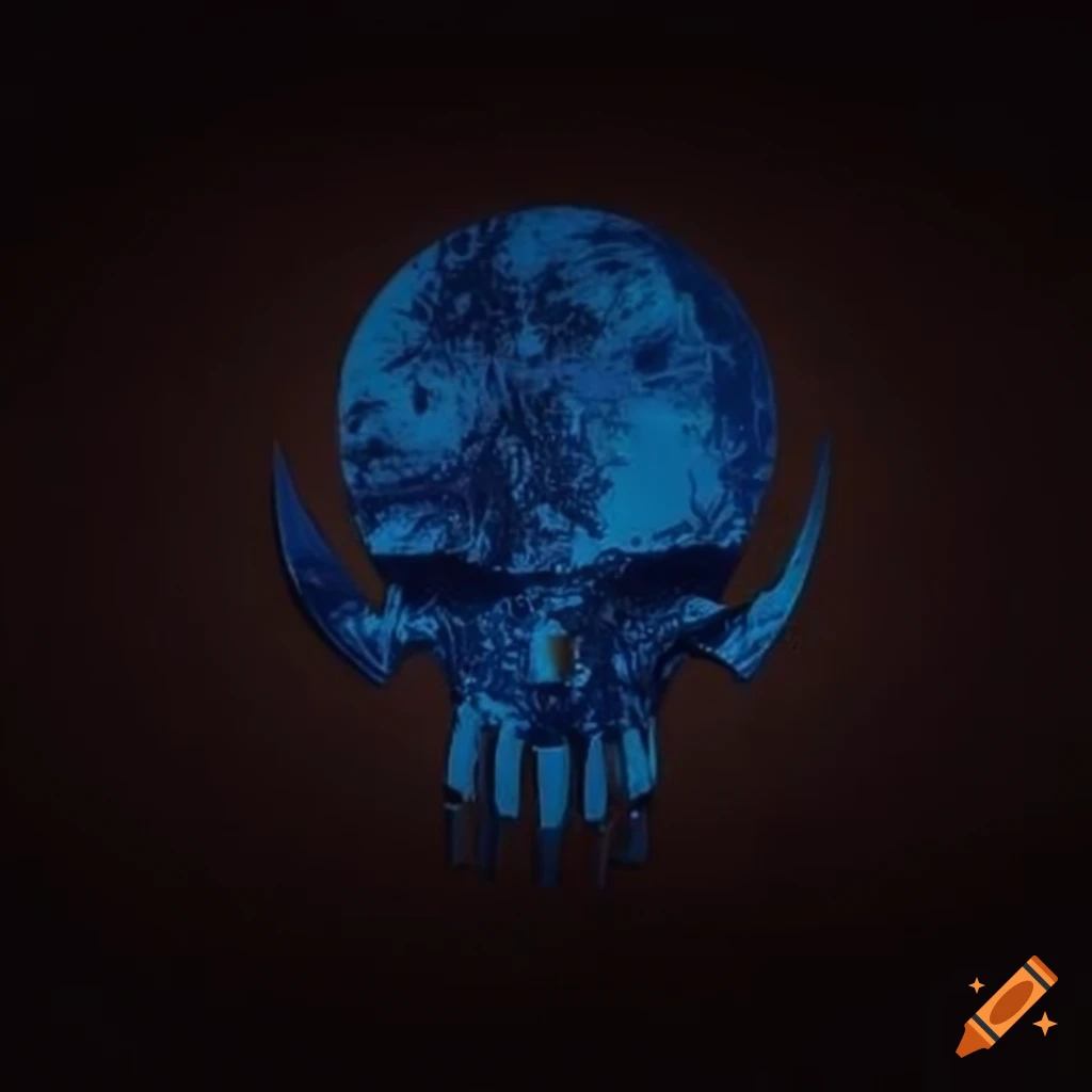 Logo for outlaw performance with blue color, gears, and guns on Craiyon