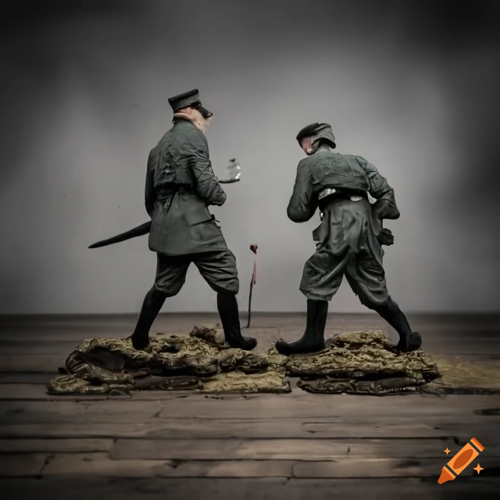 Two german kings engaged in a combat on Craiyon