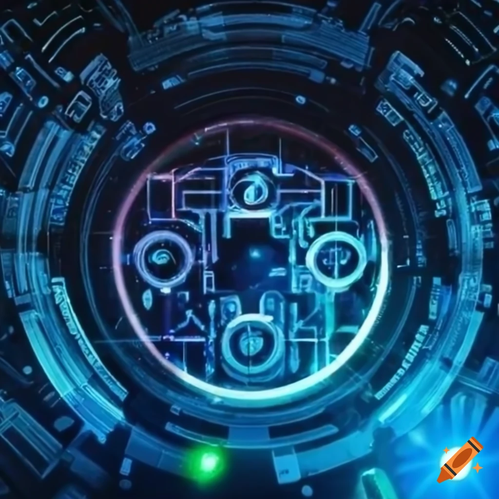 Abstract representation of technology on Craiyon