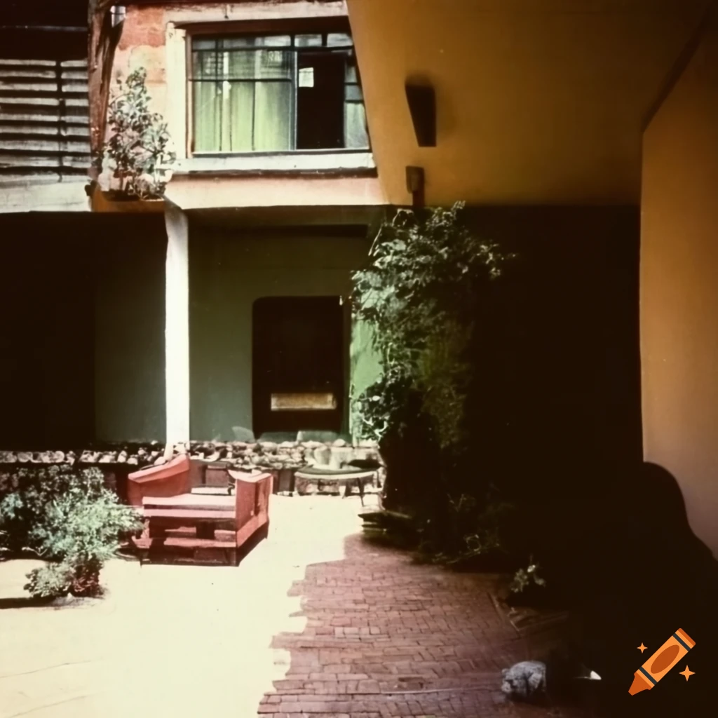 Inner patio of a middle class house in bogota, 1968 on Craiyon
