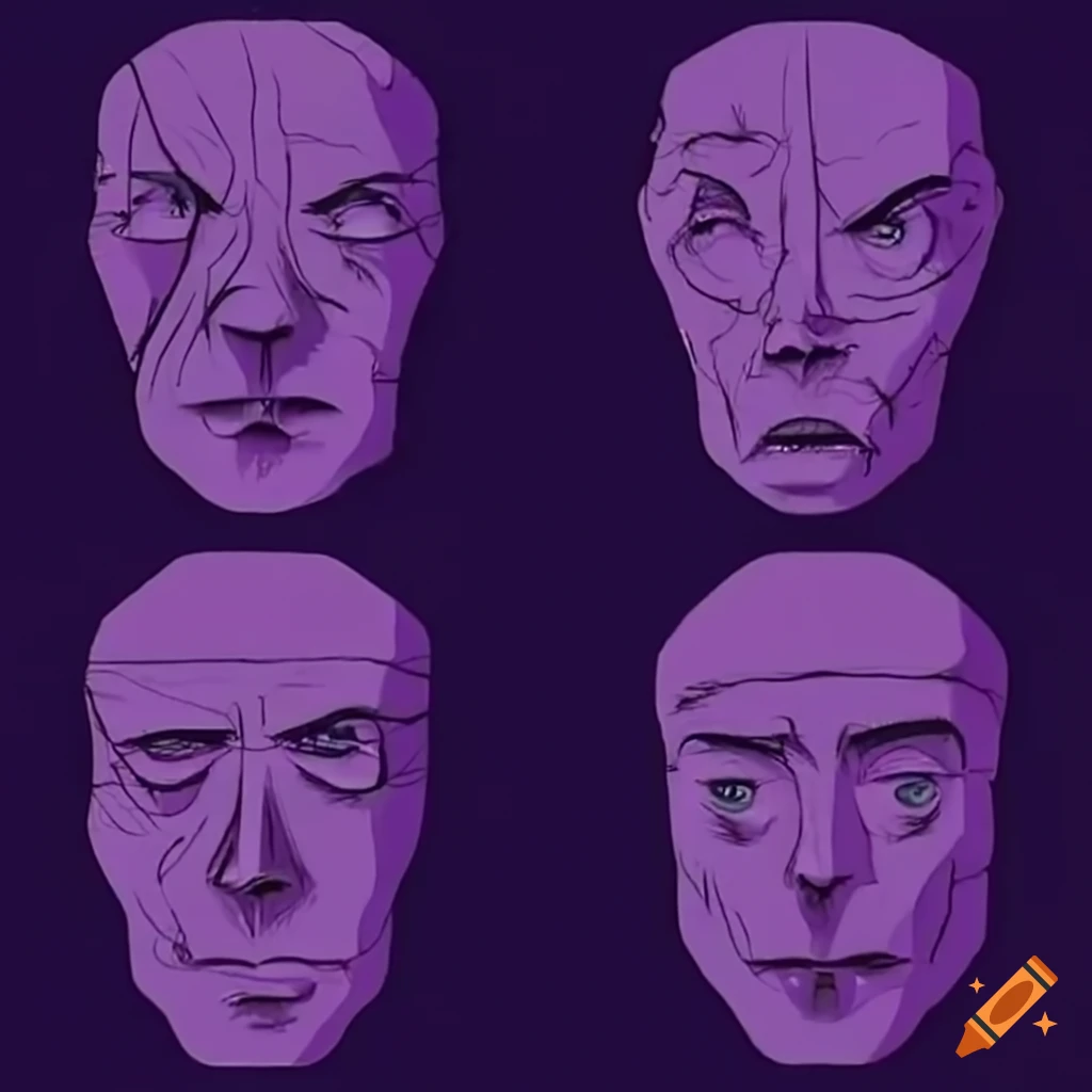 Empty rope bridge between jagged purple cliff faces on Craiyon