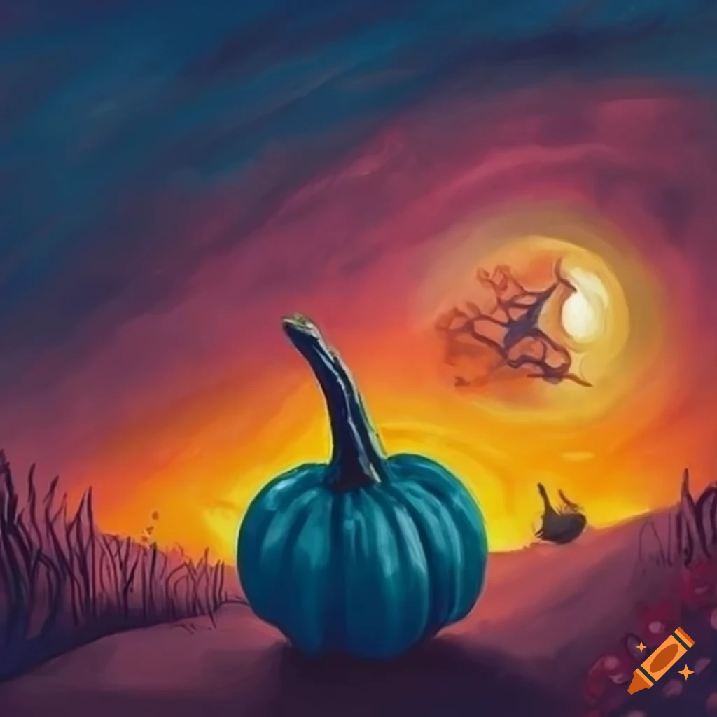 Pumpkin landscape on Craiyon