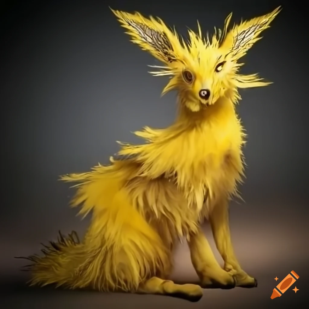 Jolteon dancing in tecktonik style on Craiyon