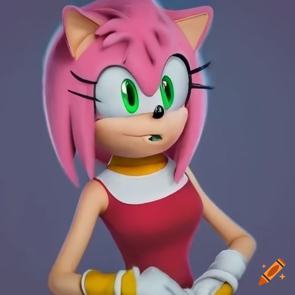 Amy rose character from sonic movie on Craiyon