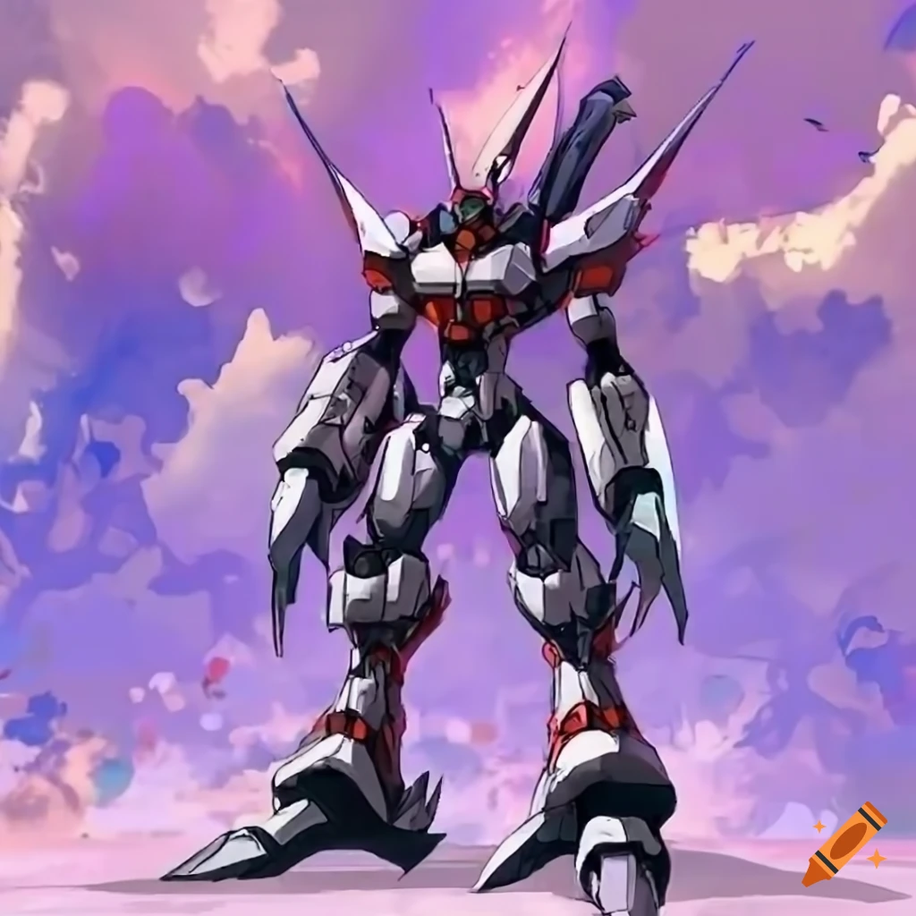 Digimon-style anime mecha on Craiyon