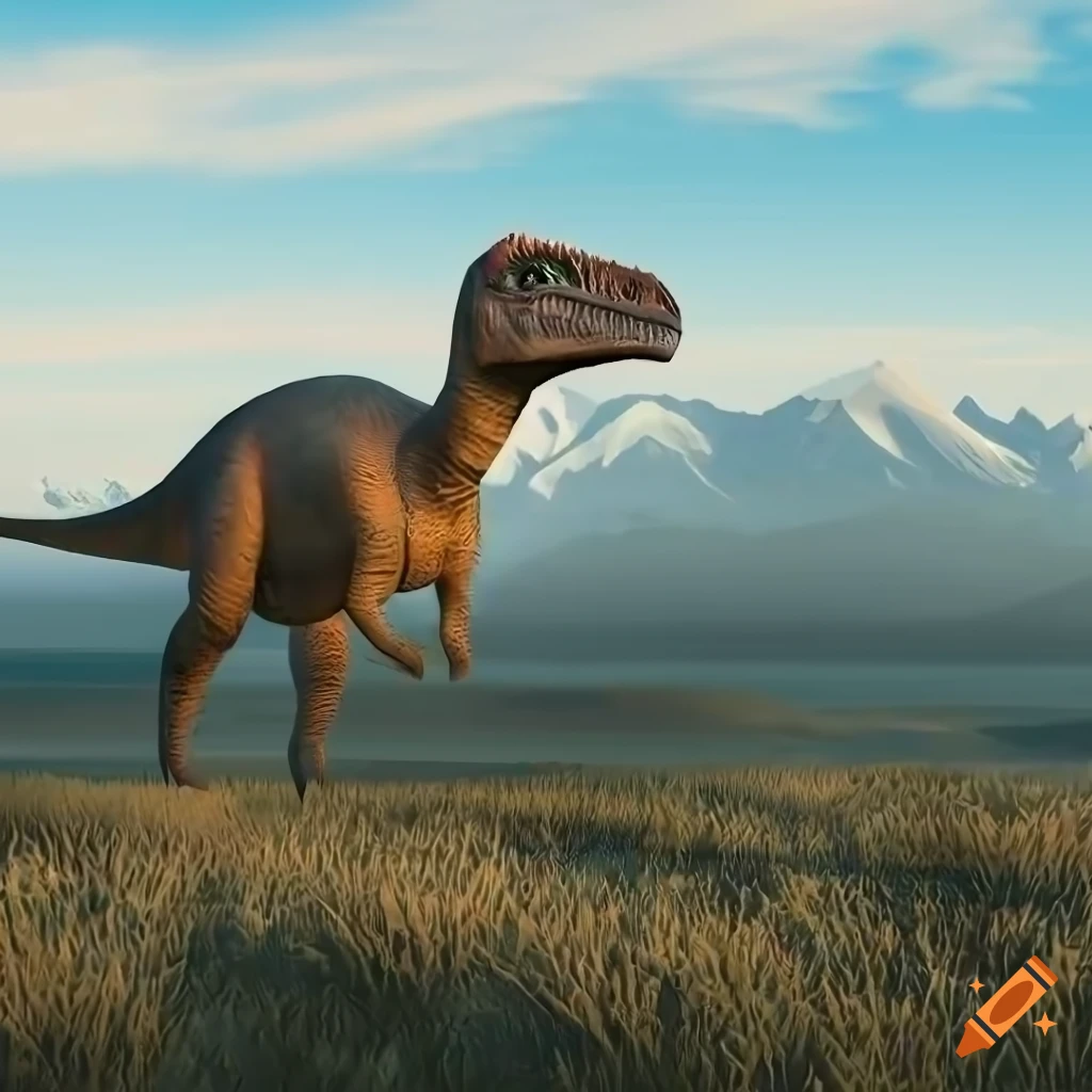 Scientifically accurate Hadrosaurus dinosaur with intricate skin ...