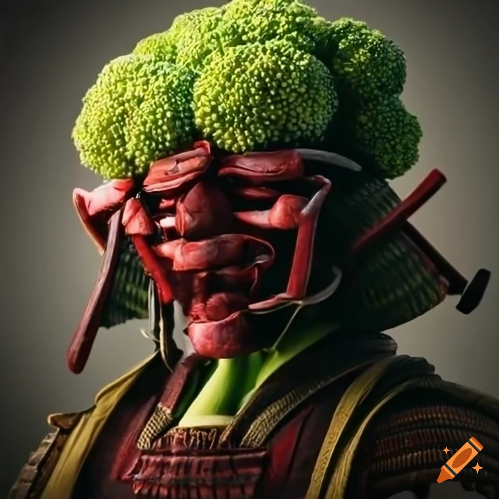 Broccoli samurai on Craiyon