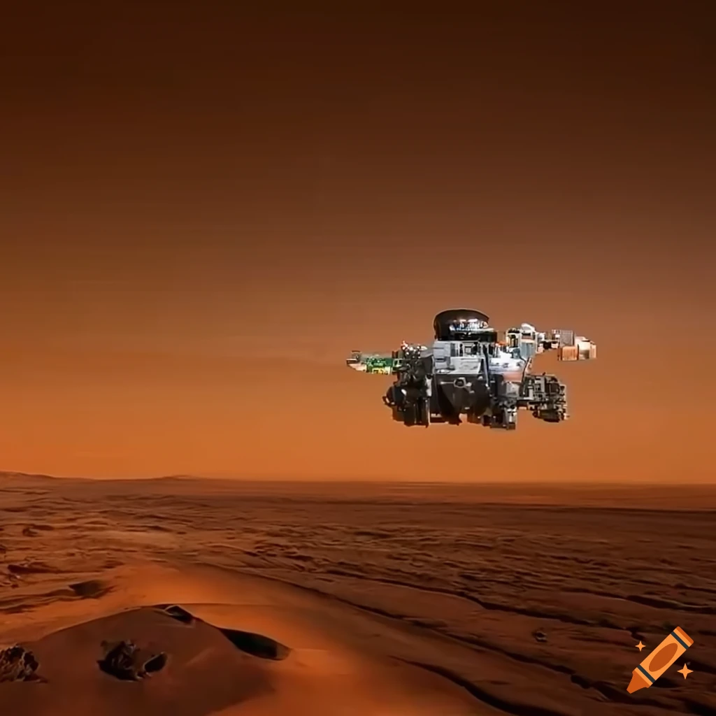 Traveling on mars planet in realistic 24k ultra hd on Craiyon