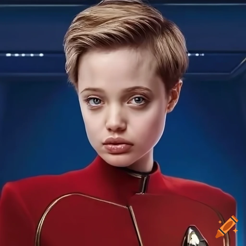 Shiloh jolie-pitt as a starfleet officer in a vibrant action film ...