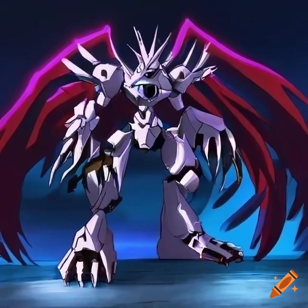 Anime mecha inspired by digimon style on Craiyon