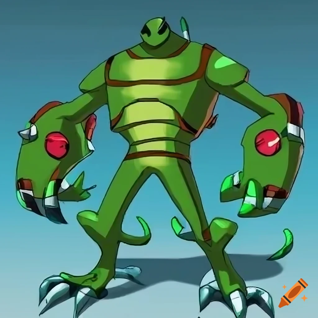 Humanoid turtle in a ben 10 art style on Craiyon