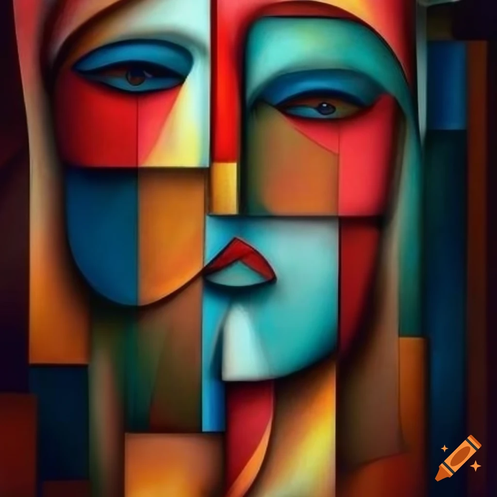 Stunning abstract cubist art on Craiyon