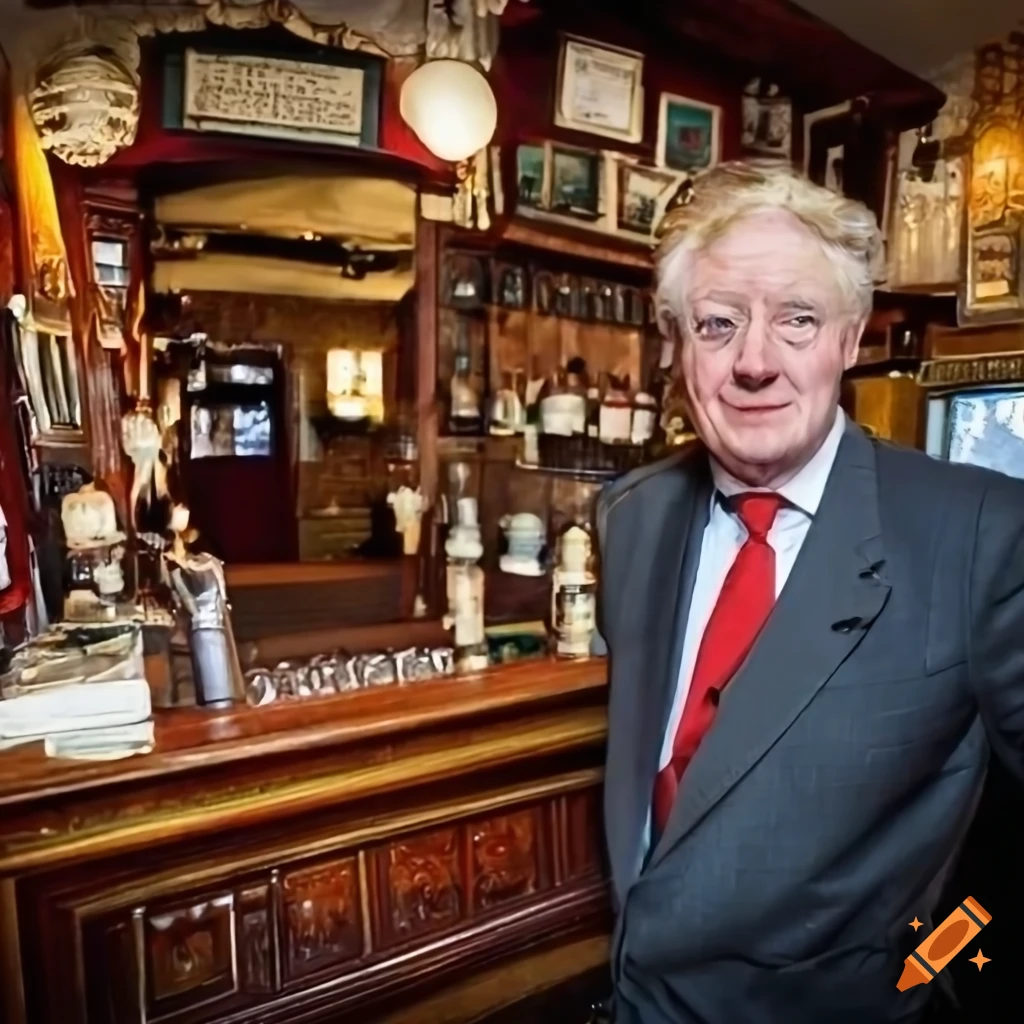 British politician in a pub on Craiyon