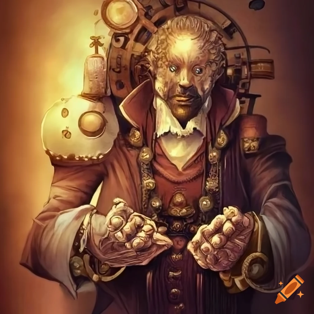 Steampunk and magic society on Craiyon