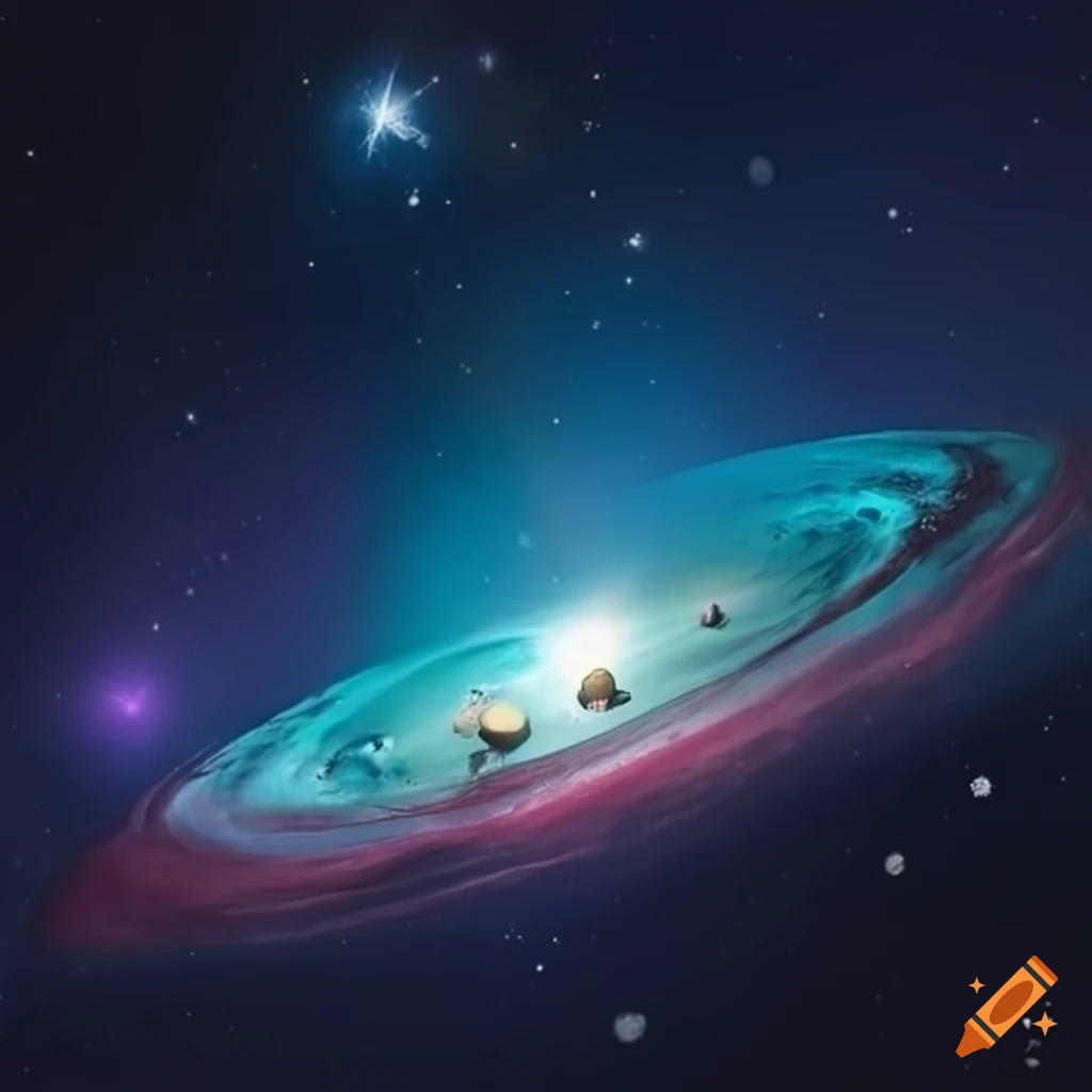 Outer space with stars and galaxies on Craiyon