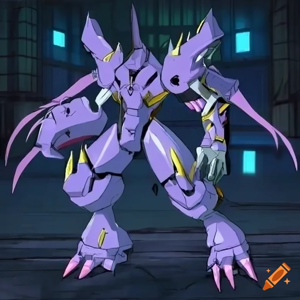 Anime mecha in digimon style on Craiyon