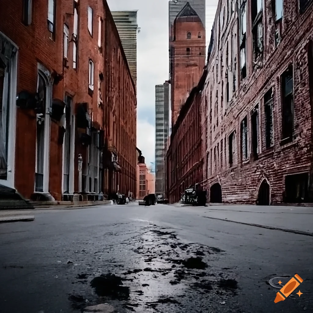 Baltimore street photography image on Craiyon