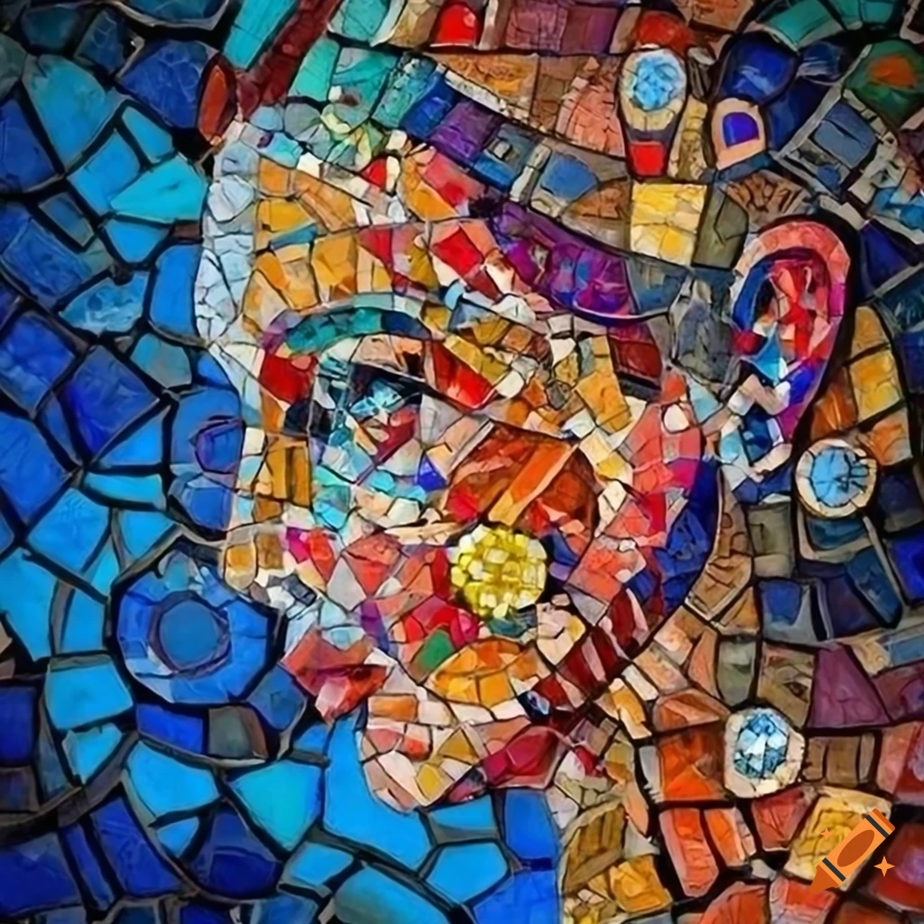 Mosaic art symbolizing growth and transformation through vibrant life ...