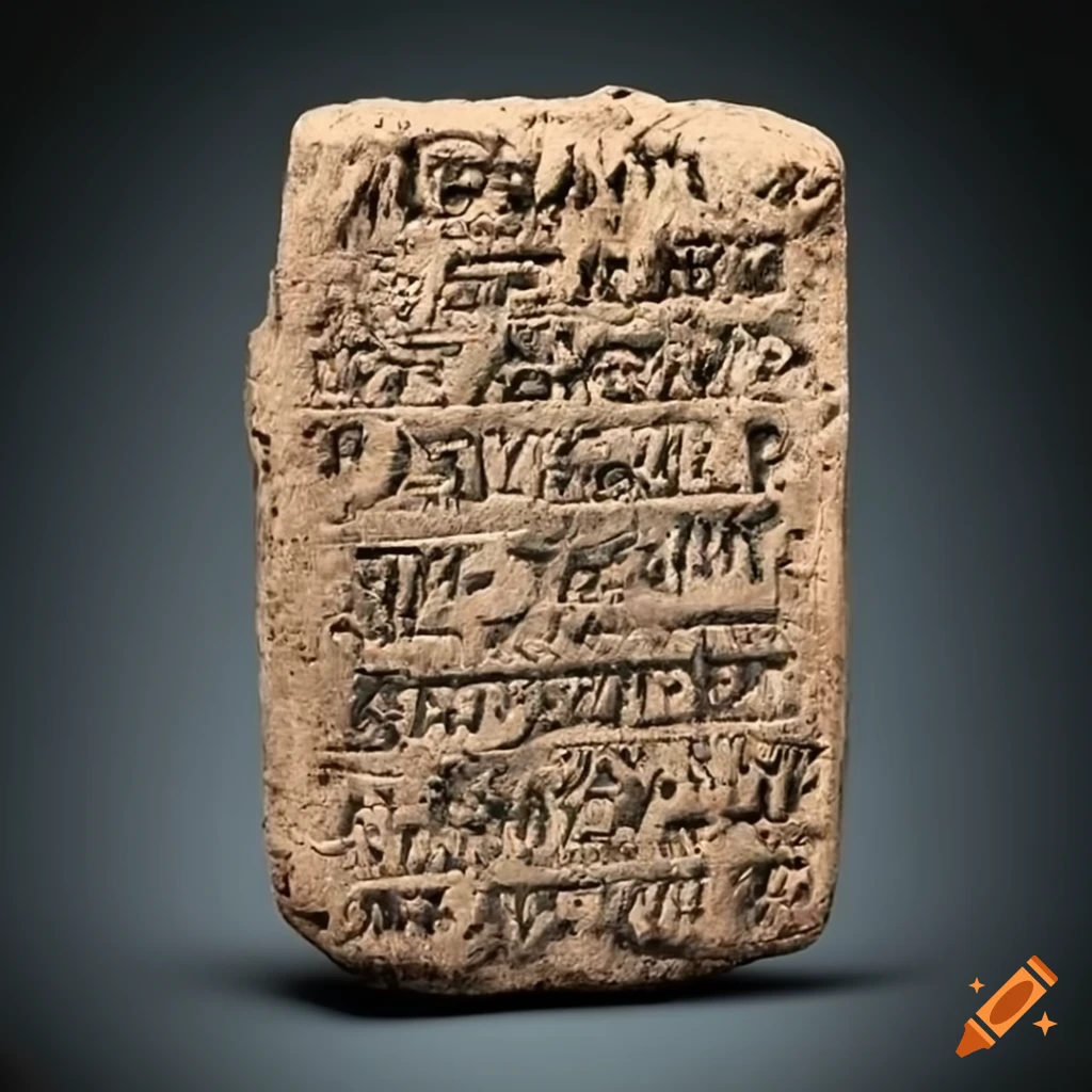 Ancient inscription with unique symbols on Craiyon