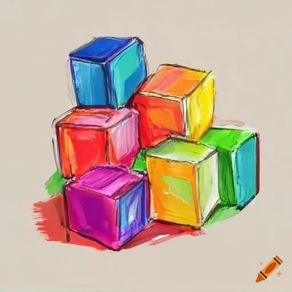 Cubes for children on Craiyon