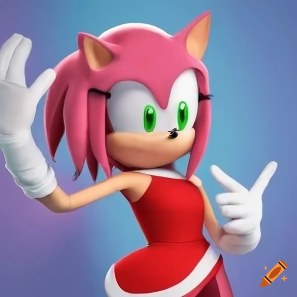 Amy rose character from sonic movie on Craiyon
