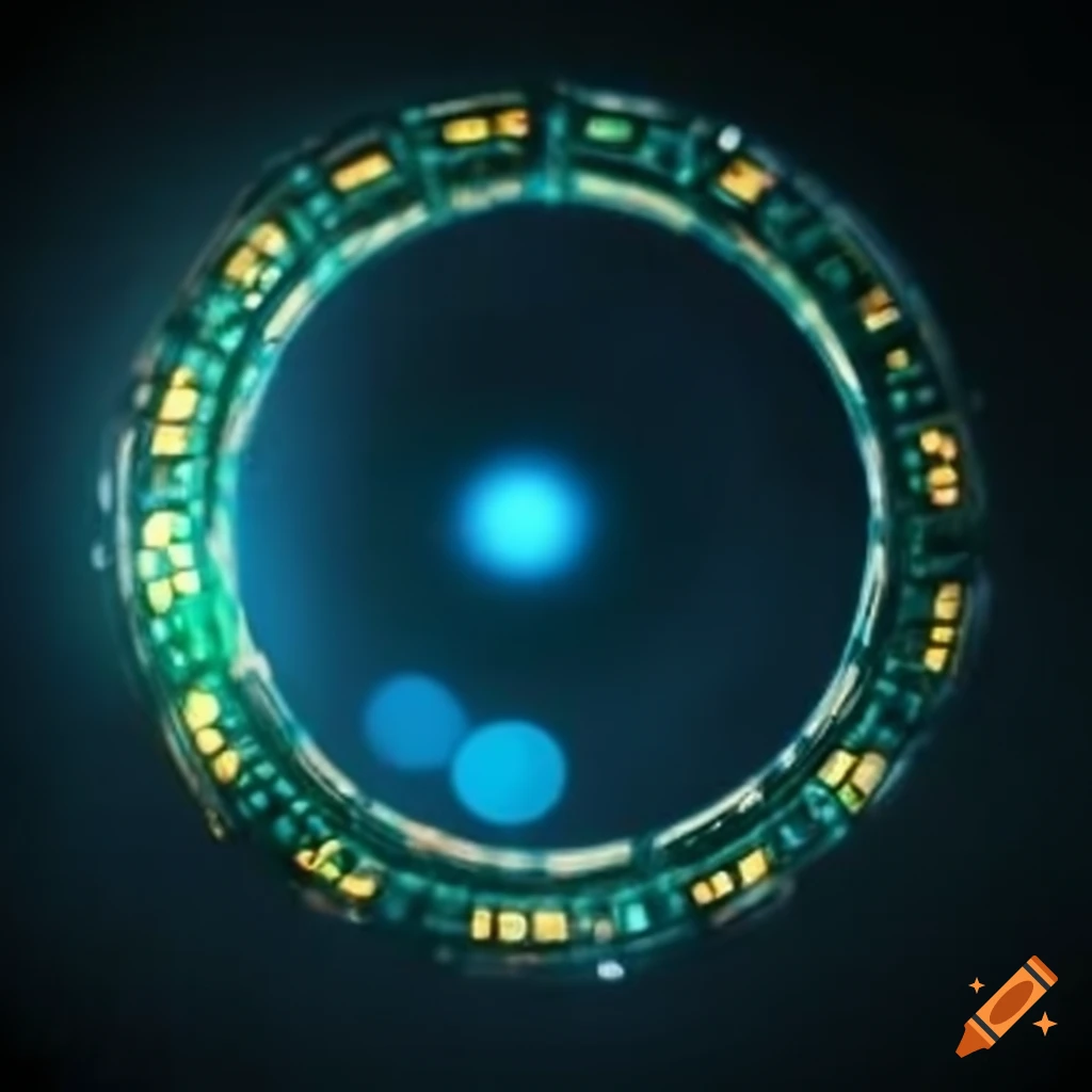 Large round stargate with aztec style design on Craiyon