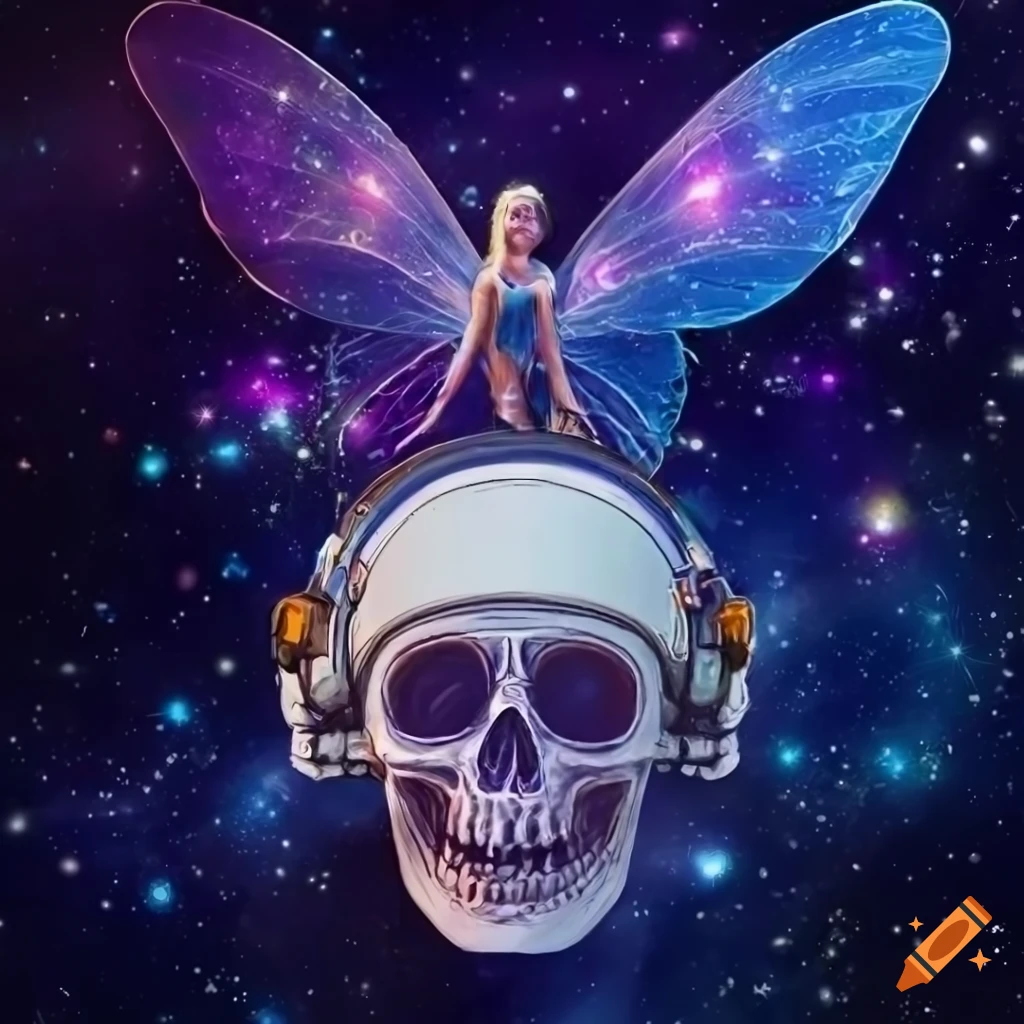 Astronaut fairy in space with a cosmic background on Craiyon