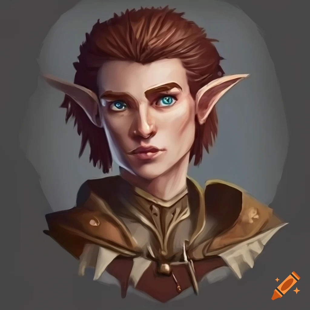 Young half-elf priest on Craiyon