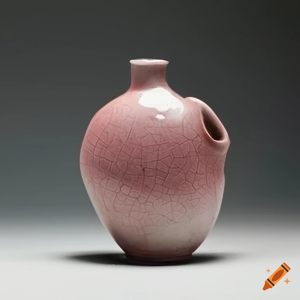 Creative pottery art of intricate pinch pot with pink underglaze on Craiyon