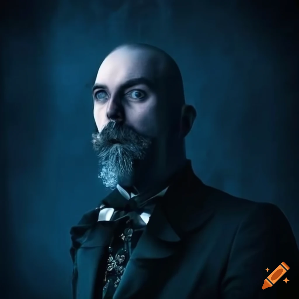 Butler with a kind face in spooky gothic victorian style on Craiyon