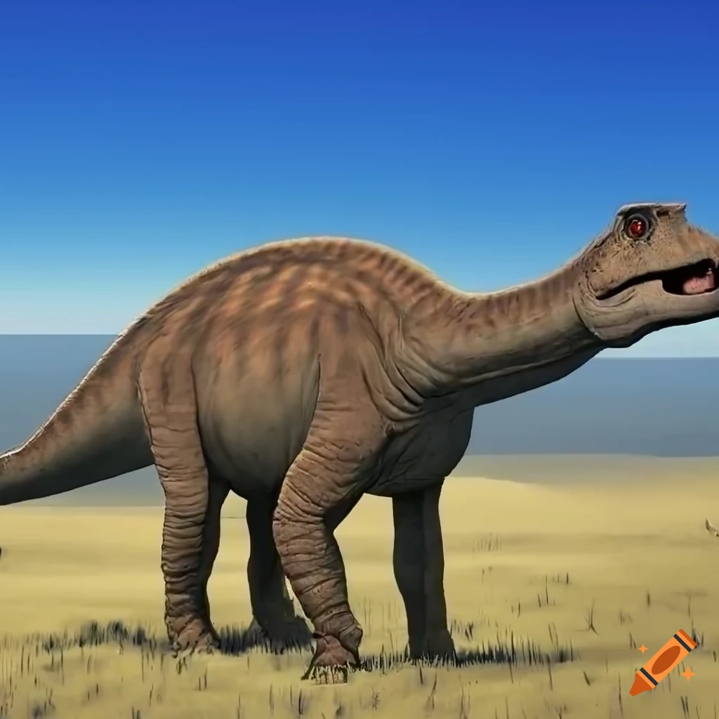 Scientifically accurate Hadrosaurus dinosaur with elephant-like skin ...