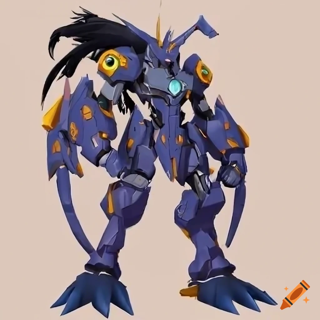 Anime mecha in digimon style on Craiyon