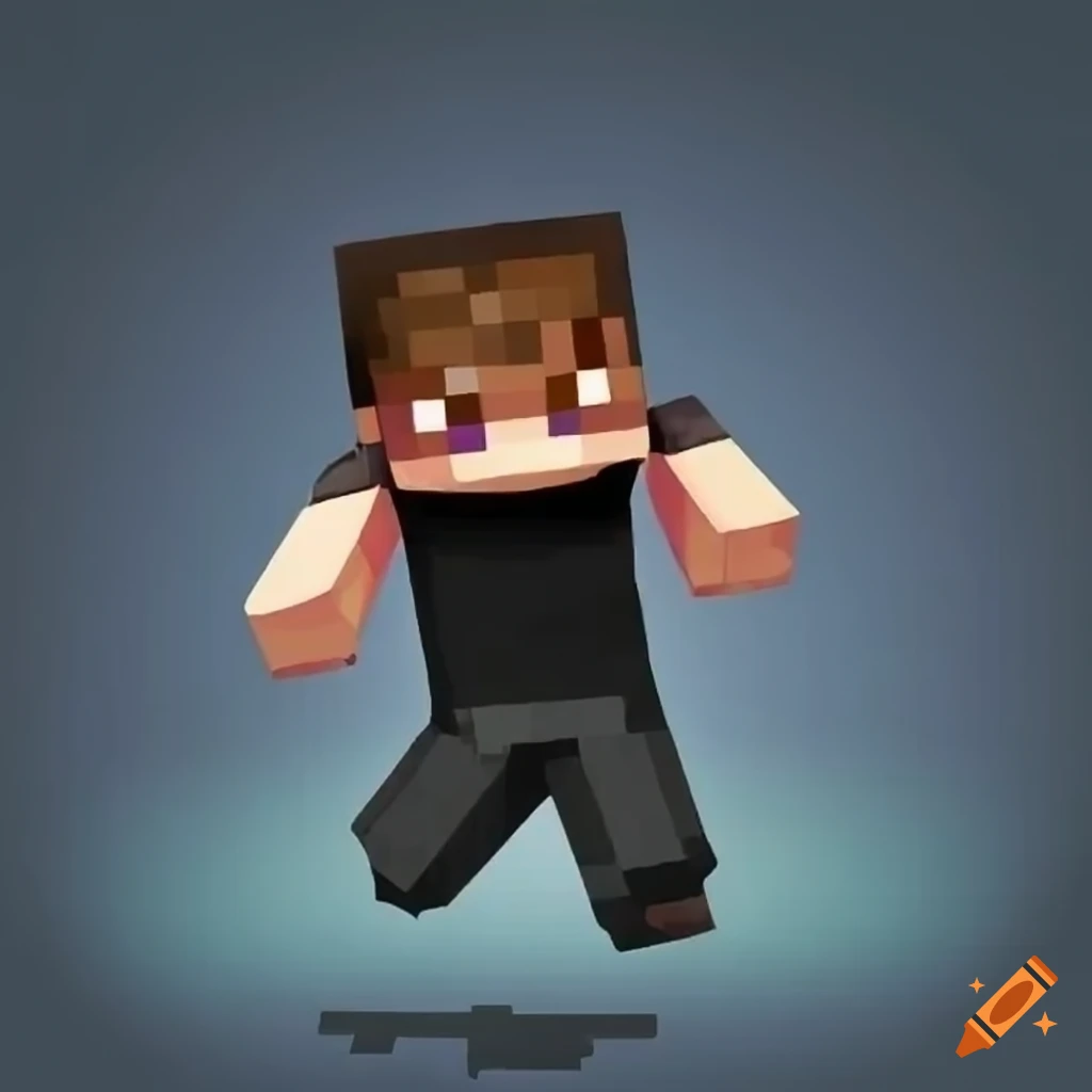 Boy playing minecraft video game on Craiyon