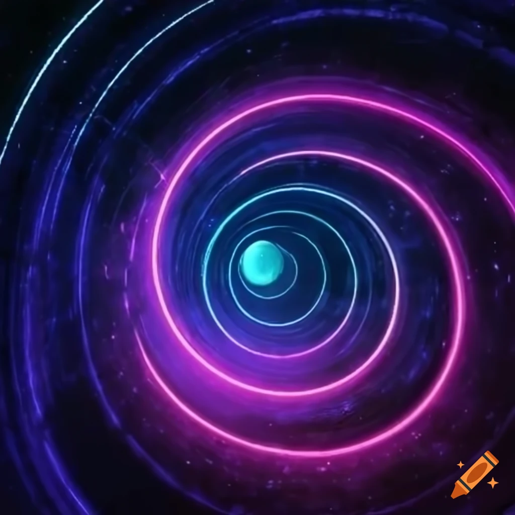 Neon time space warp wormhole infinity on Craiyon